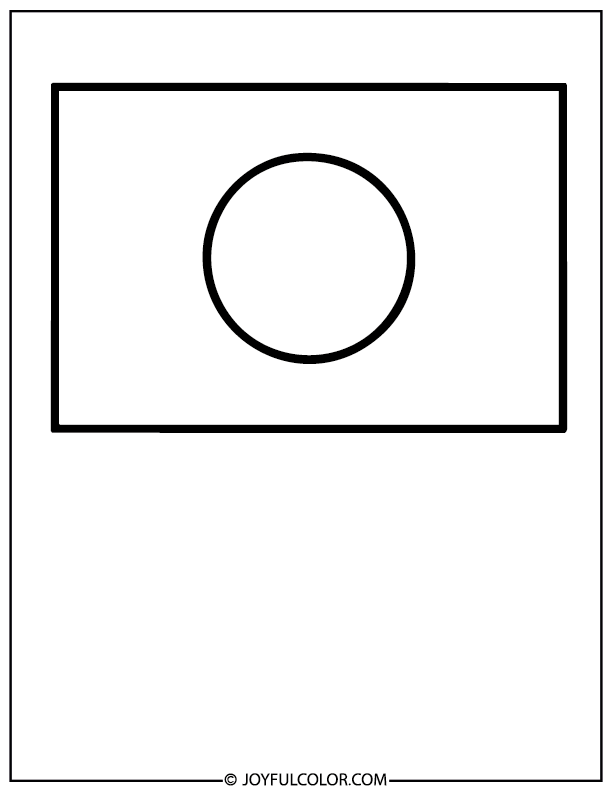 Japan Flag Colouring Page - Free Printable Template for Children
