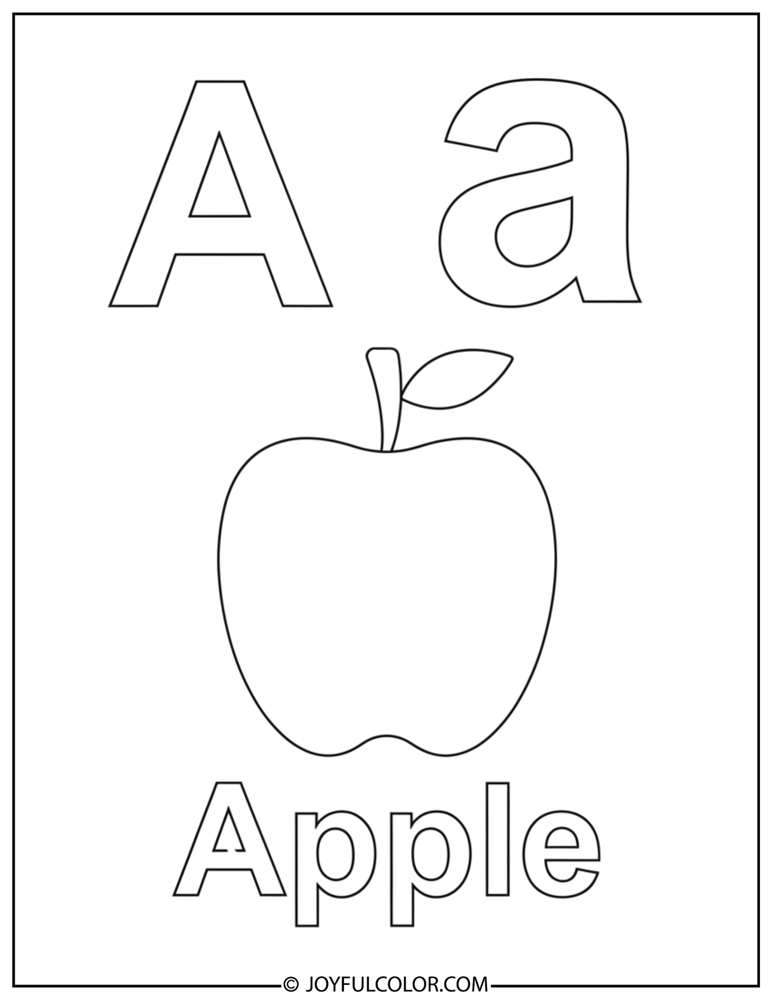 Letter A Coloring Pages - Printable Letter A Worksheets