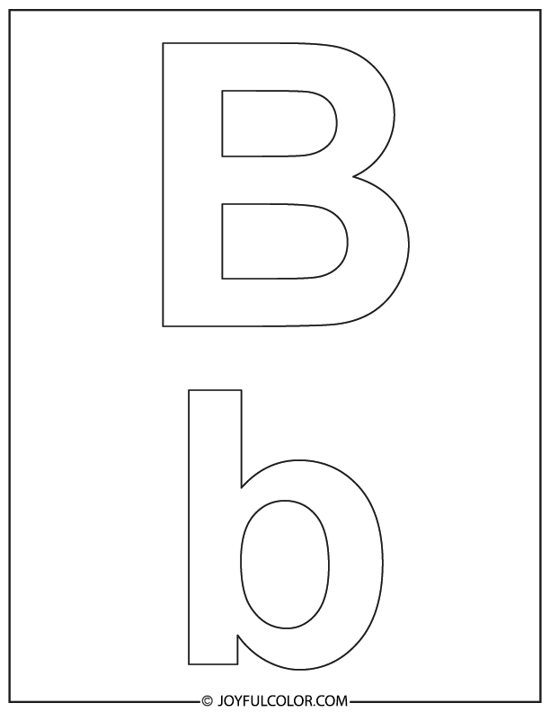 Letter B Coloring Pages: Free Printable Worksheets for Preschoolers