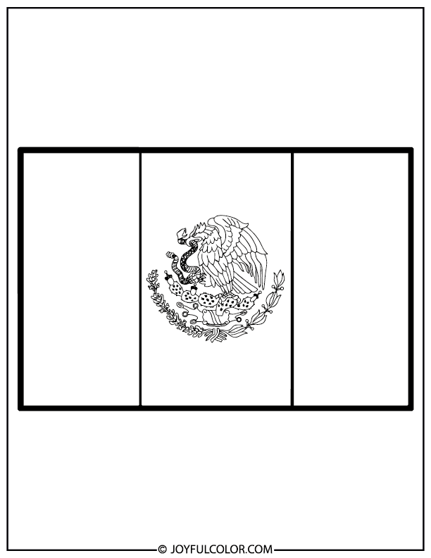 Mexico Flag Coloring Page - Easy Print & Download