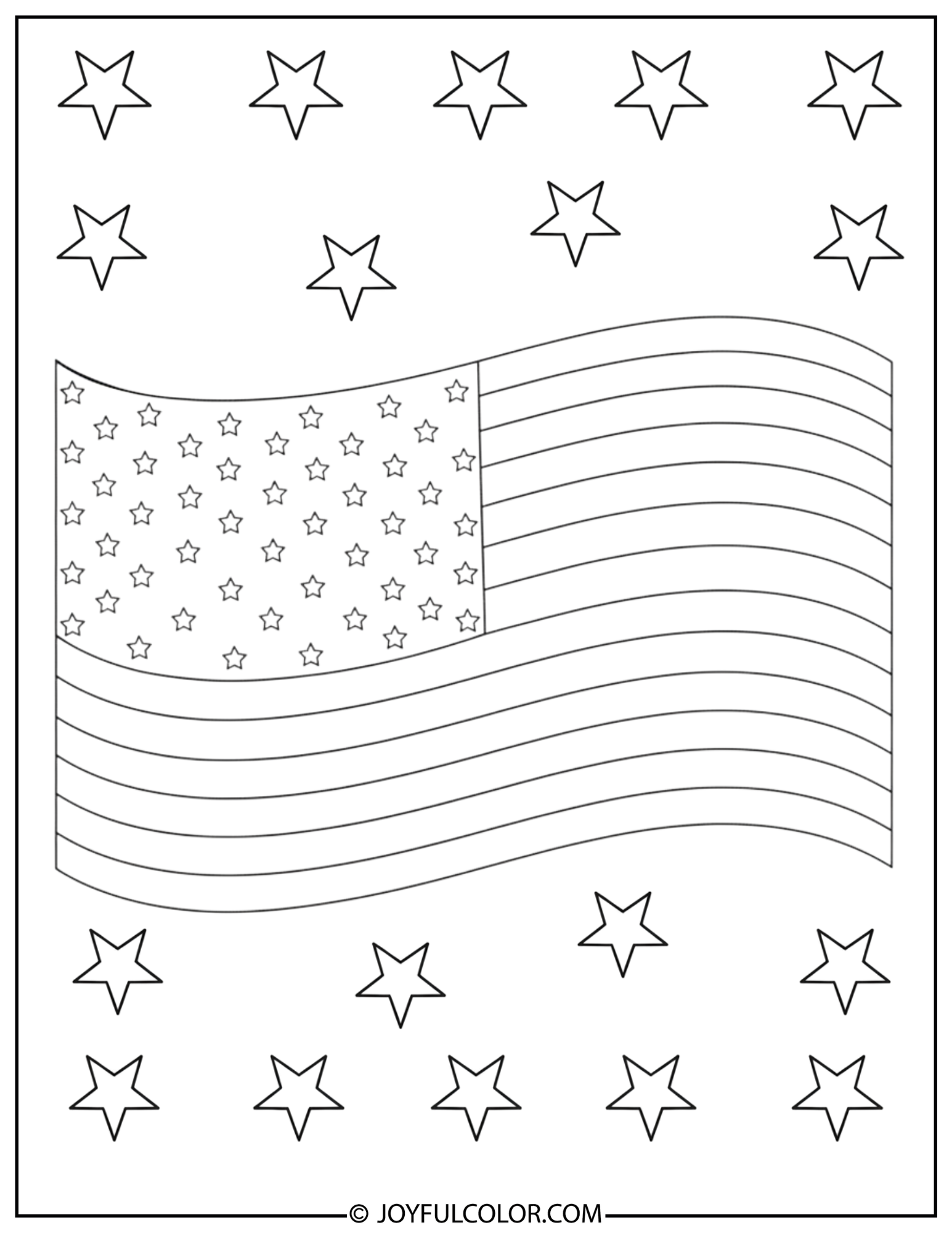 American Flag Coloring Pages: 20+ Free Printable Sheets for Kids