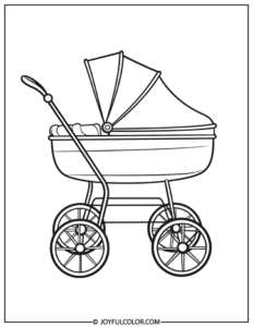 20 FREE Printable Baby Stroller Coloring Pages for Kids