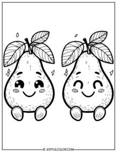 20 Pears Coloring Pages Printable for FREE Download