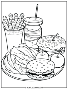 FREE Printable Snacks Coloring Pages for Kids and Adults