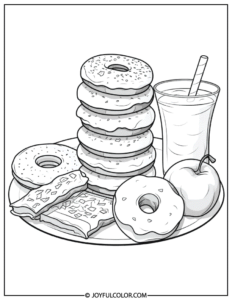FREE Printable Snacks Coloring Pages for Kids and Adults