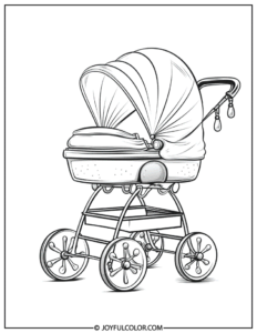 20 FREE Printable Baby Stroller Coloring Pages for Kids