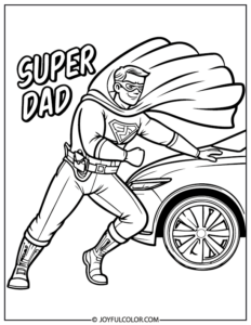 Happy Father's Day Coloring Pages for Kids - FREE PDF DOWNLOAD