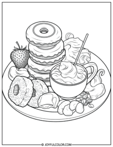 FREE Printable Snacks Coloring Pages for Kids and Adults