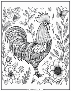 20 FREE Printable Rooster Coloring Pages for All Ages!