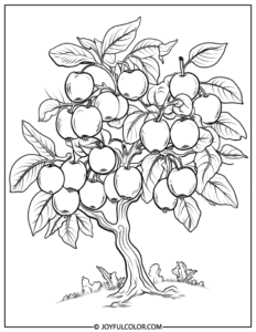 20 Free Printable Apple Tree Coloring Pages for All Ages