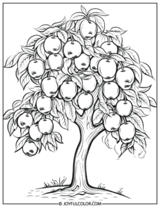 20 Free Printable Apple Tree Coloring Pages for All Ages