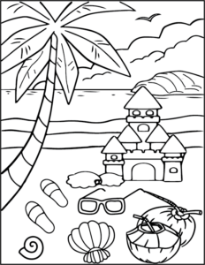 FREE Printable Beach Life Coloring Pages - Ready to Download