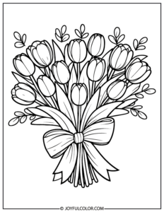 20 Tulip Coloring Pages Printable for FREE Download