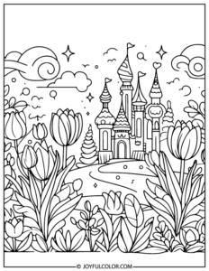 20 Tulip Coloring Pages Printable for FREE Download