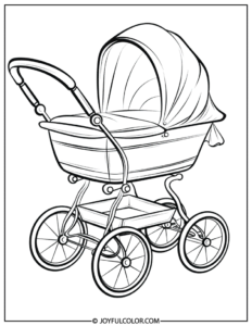 20 FREE Printable Baby Stroller Coloring Pages for Kids