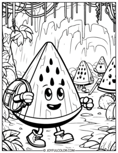 20 Watermelon Coloring Page Printable for FREE Download