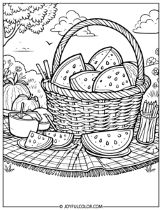 20 Watermelon Coloring Page Printable for FREE Download