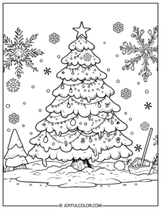 20 Christmas Tree Coloring Pages - Free & Printable!