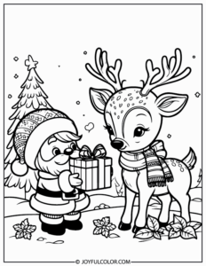 20 Cute Reindeer Coloring Pages Printable for FREE Download